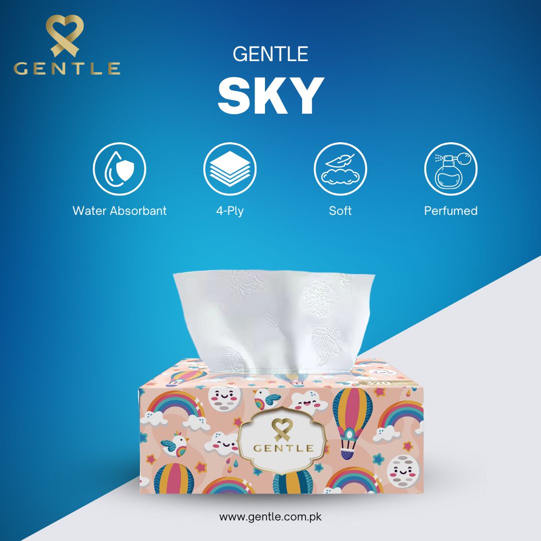 Gentle Sky Tissue Box (320s 4ply) – GENTLE